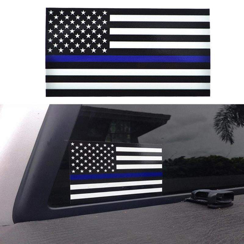 Thin Blue Line Sticker American Flag Police Support Car Laptop Decal ...